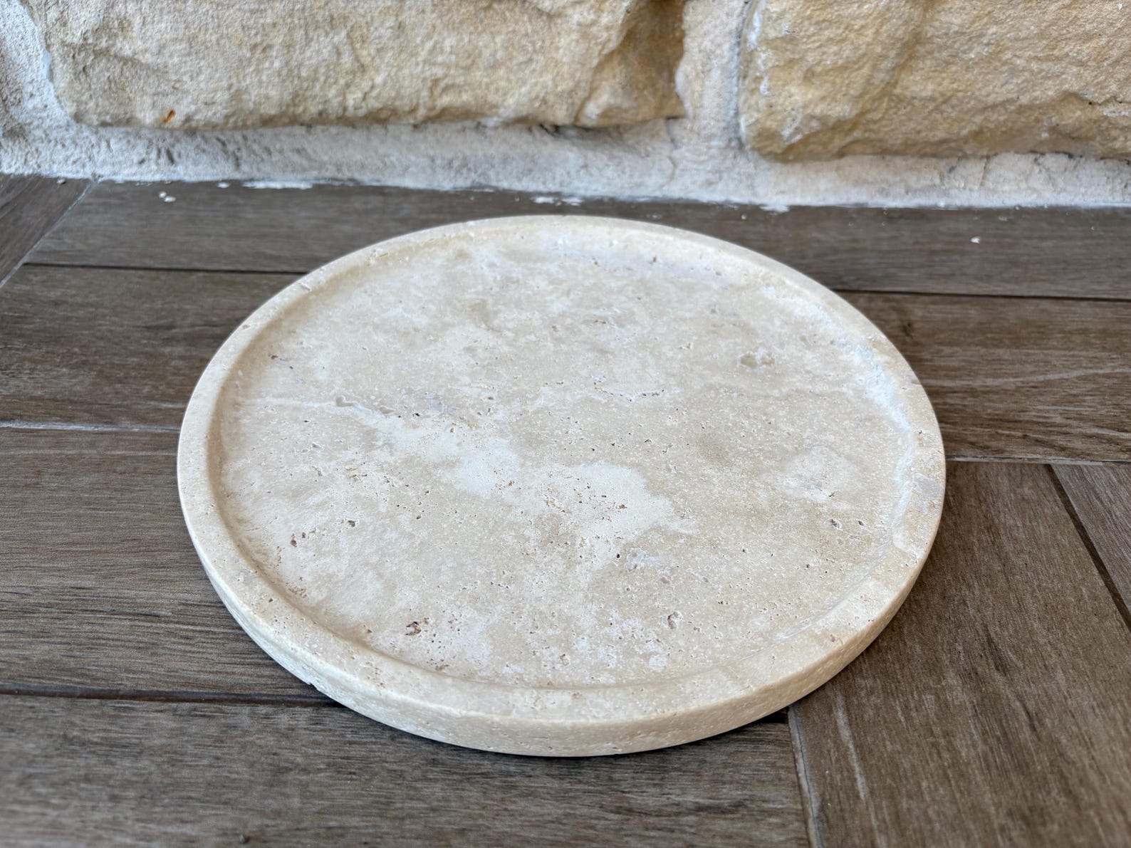 Handcrafted Travertine Tray – Natural Stone Vanity, Jewelry & Candle ...