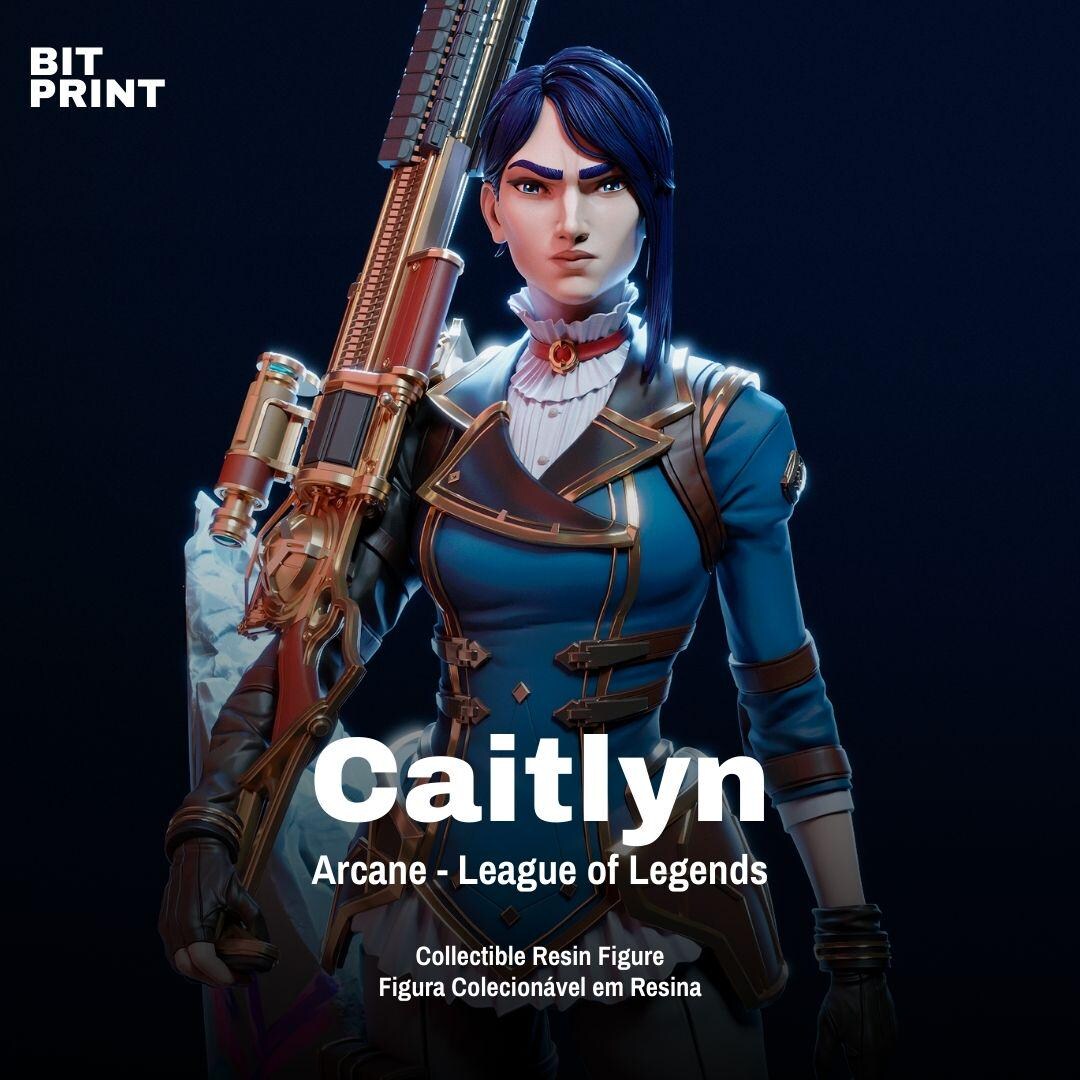 Caitlyn Arcane League of Legends - 8K 3D Figure - Unpainted Model Ca3d ...