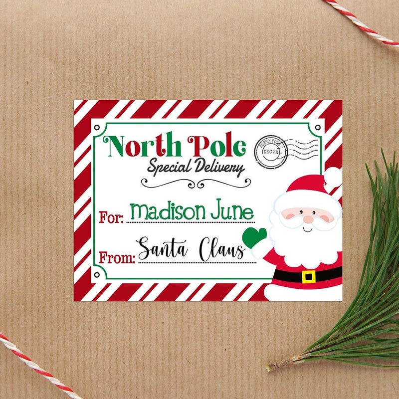 Santa Labels - Etsy