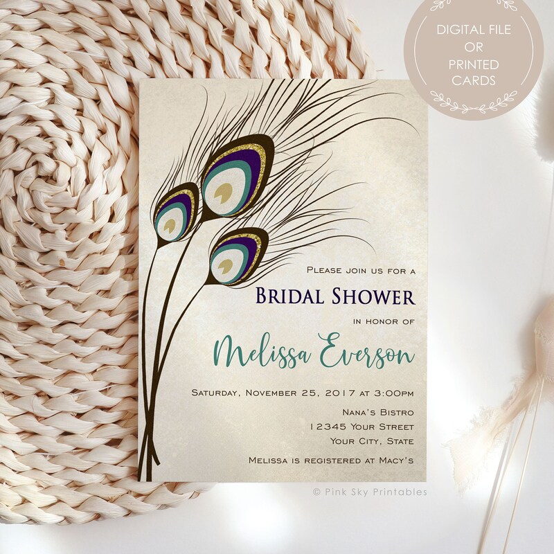 Feather Invitation - Etsy