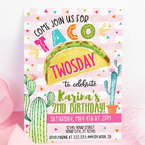 Invitations Invitations & Announcements Taco Twosday Invite, Taco ...