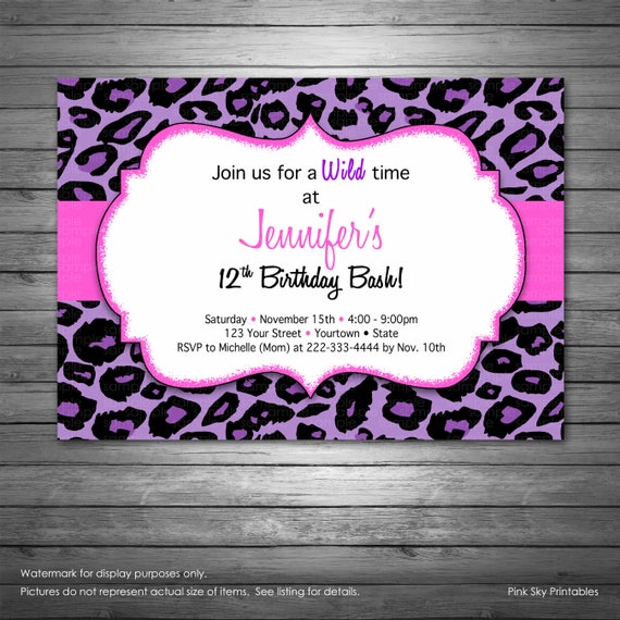 Leopard Party Invitations