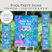 Pool Party Signs, INSTANT DOWNLOAD, End of School Pool Party Signs ...