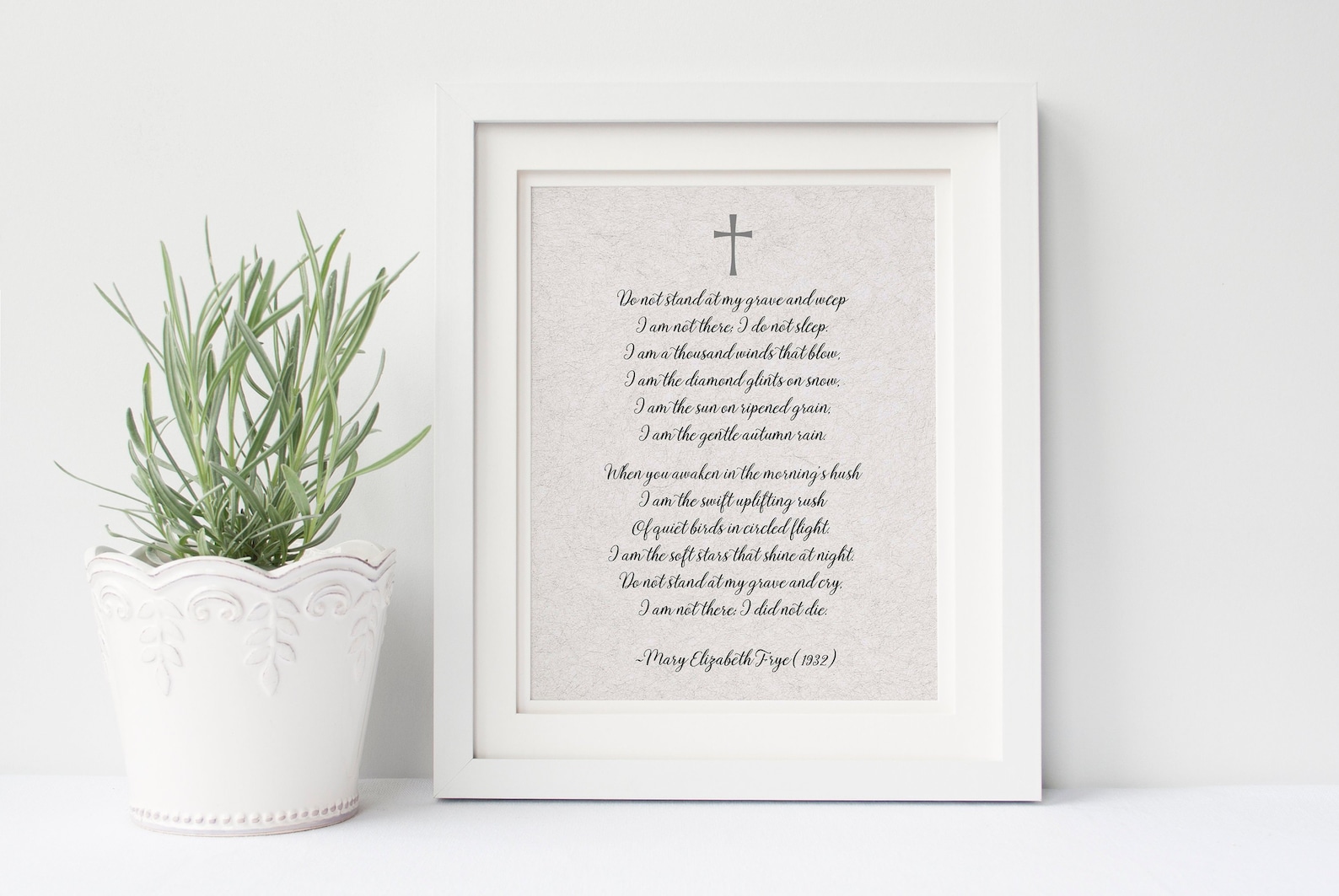 Do Not Stand at My Grave and Weep Mary Elizabeth Frye Poem | Etsy