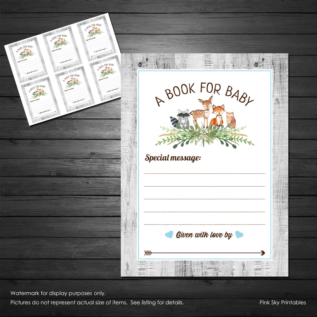 Woodland Forest Printable Bookplates, Forest Animals Baby Shower ...