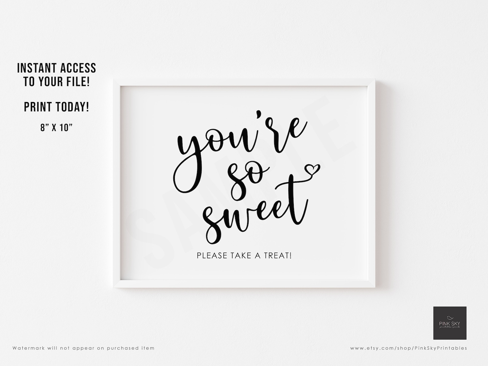 You're so Sweet Please Take a Treat Dessert Table Sign - Etsy