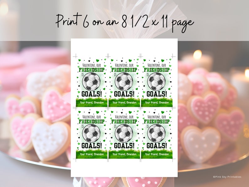Soccer Valentine Tags, EDITABLE Kids Valentine Cards, Soccer Valentine ...