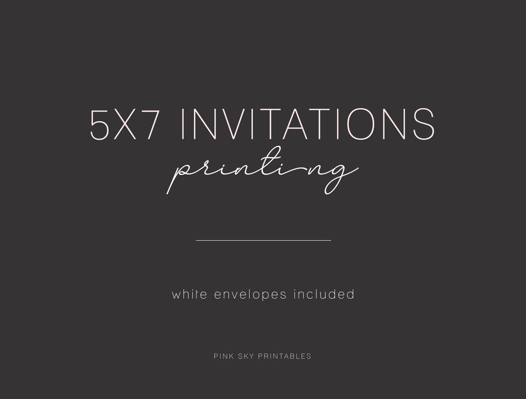 Printing Services for Invitations Add-on to Invitation Design - Etsy