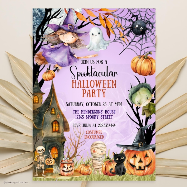 Purple Halloween Party Sign - Etsy UK
