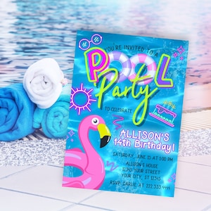 Pool Party Signs, INSTANT DOWNLOAD, End of School Pool Party Signs ...