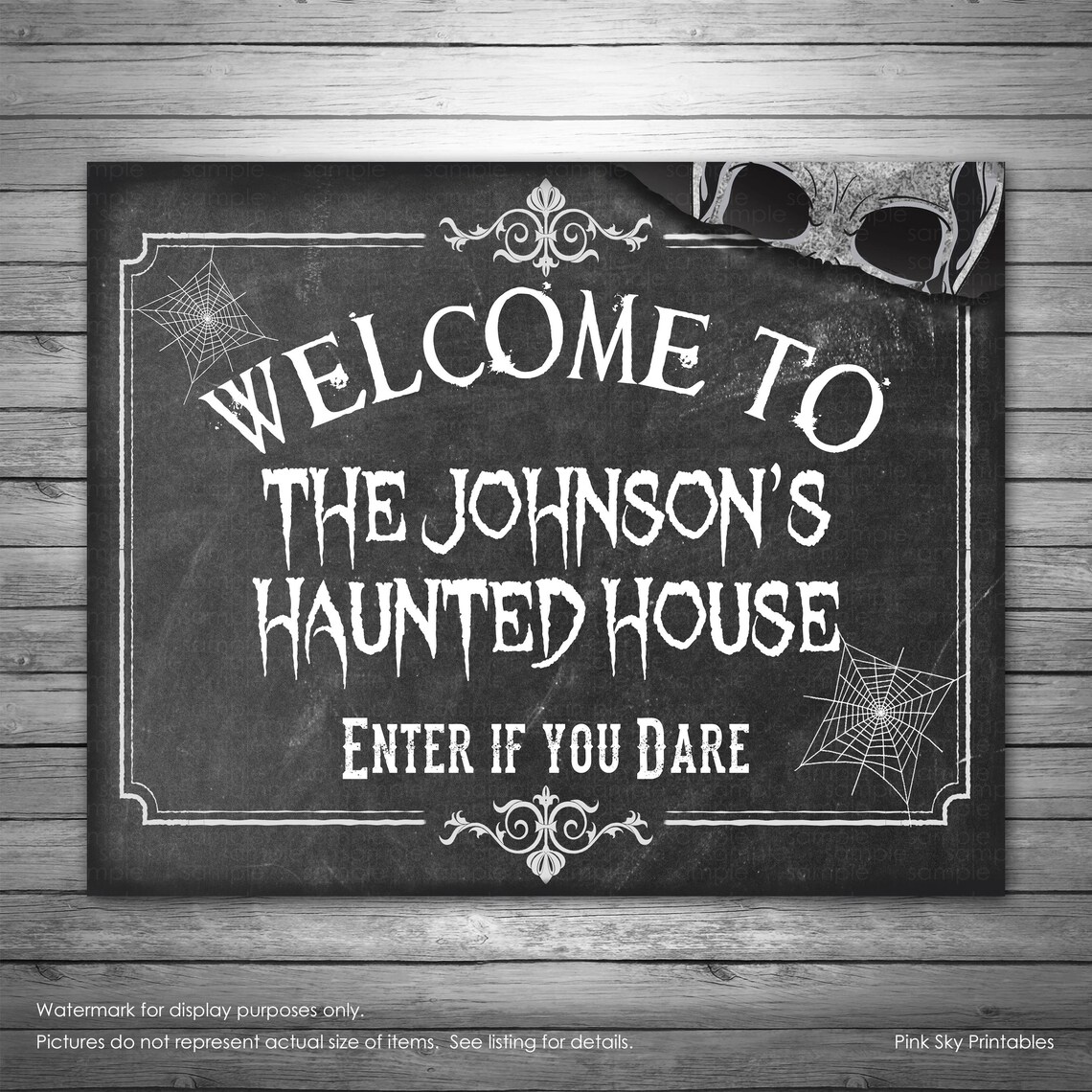 Halloween Party Welcome Sign, Digital File, Chalkboard Halloween ...