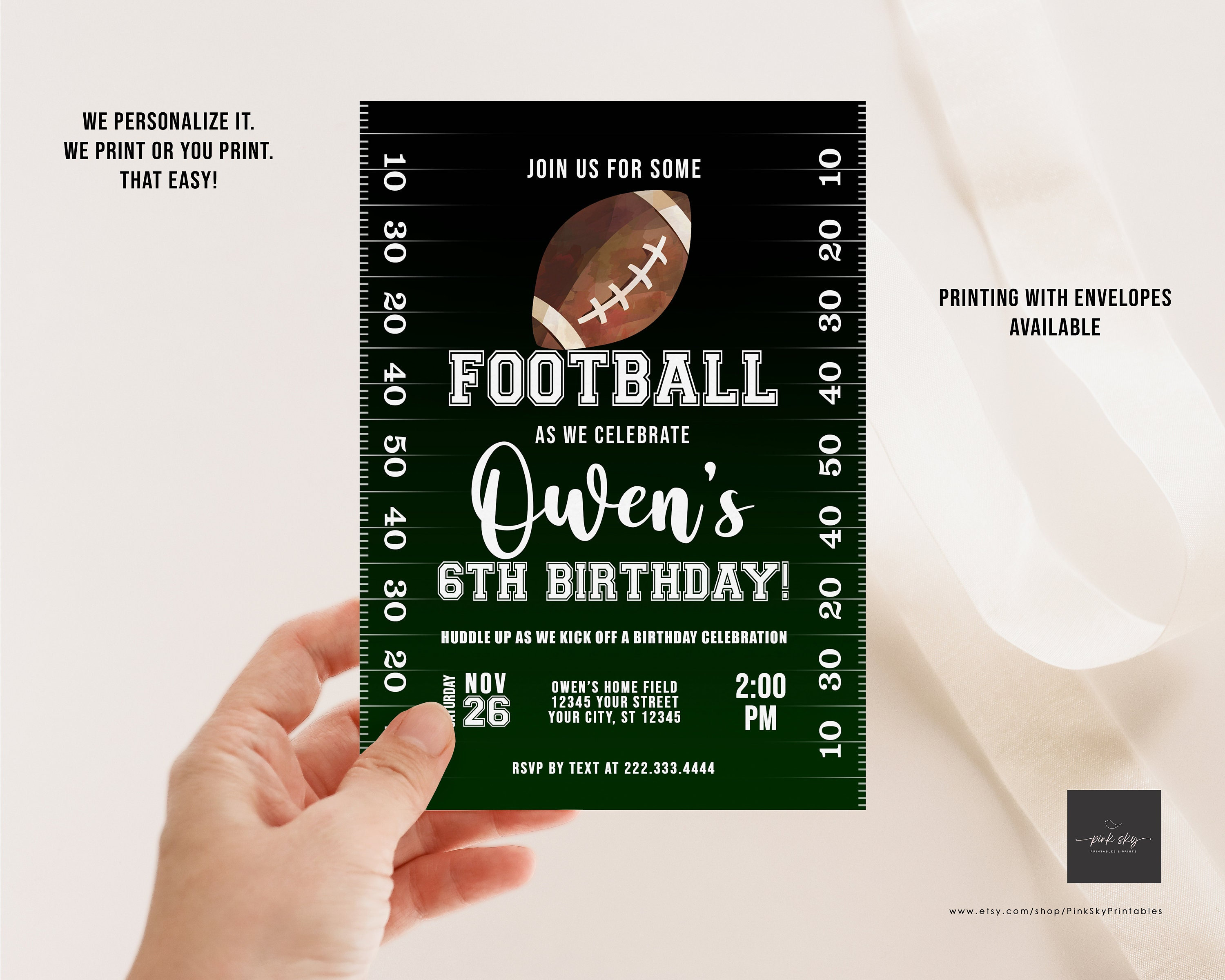 Football Field Invitation Template