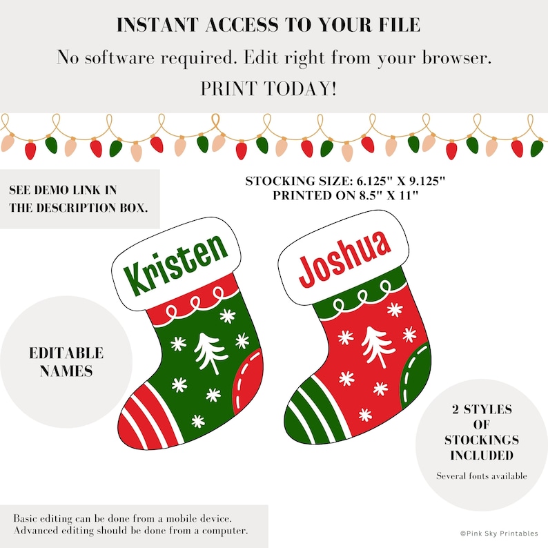 EDITABLE Christmas Stockings With Names, Teacher Classroom Project ...
