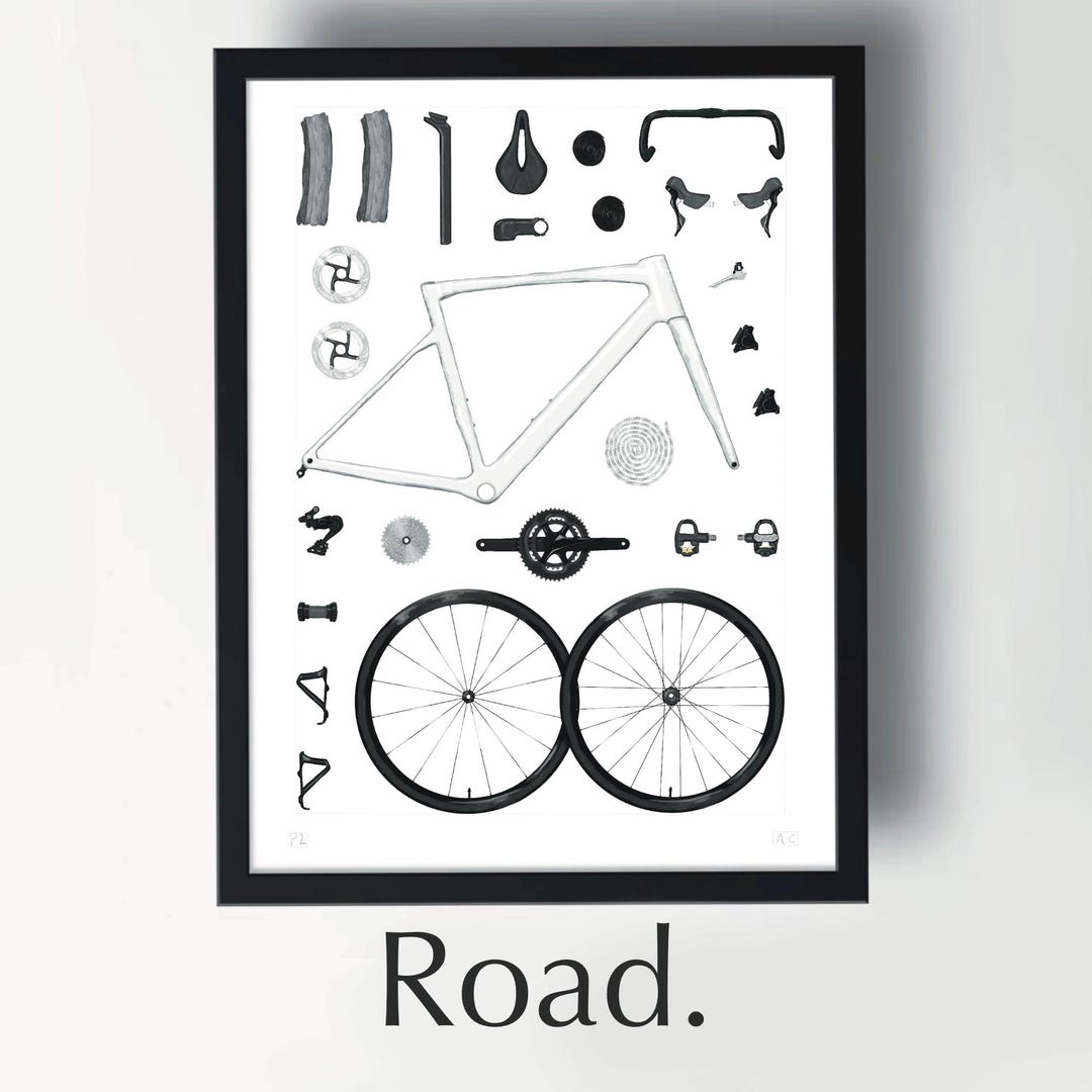 Road Bike Art Illustration - Road Bike Poster - Etsy UK