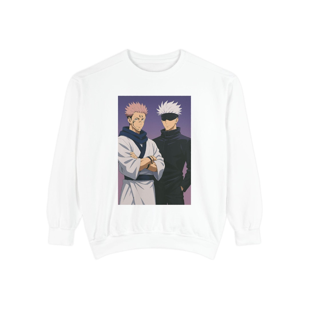 Gojo-sukuna-inspired Unisex Garment-dyed Sweatshirt, Cozy Streetwear ...