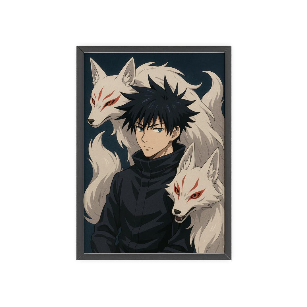 Megumi-inspired Poster With Wooden Frame, Anime Wall Art, Home Decor ...