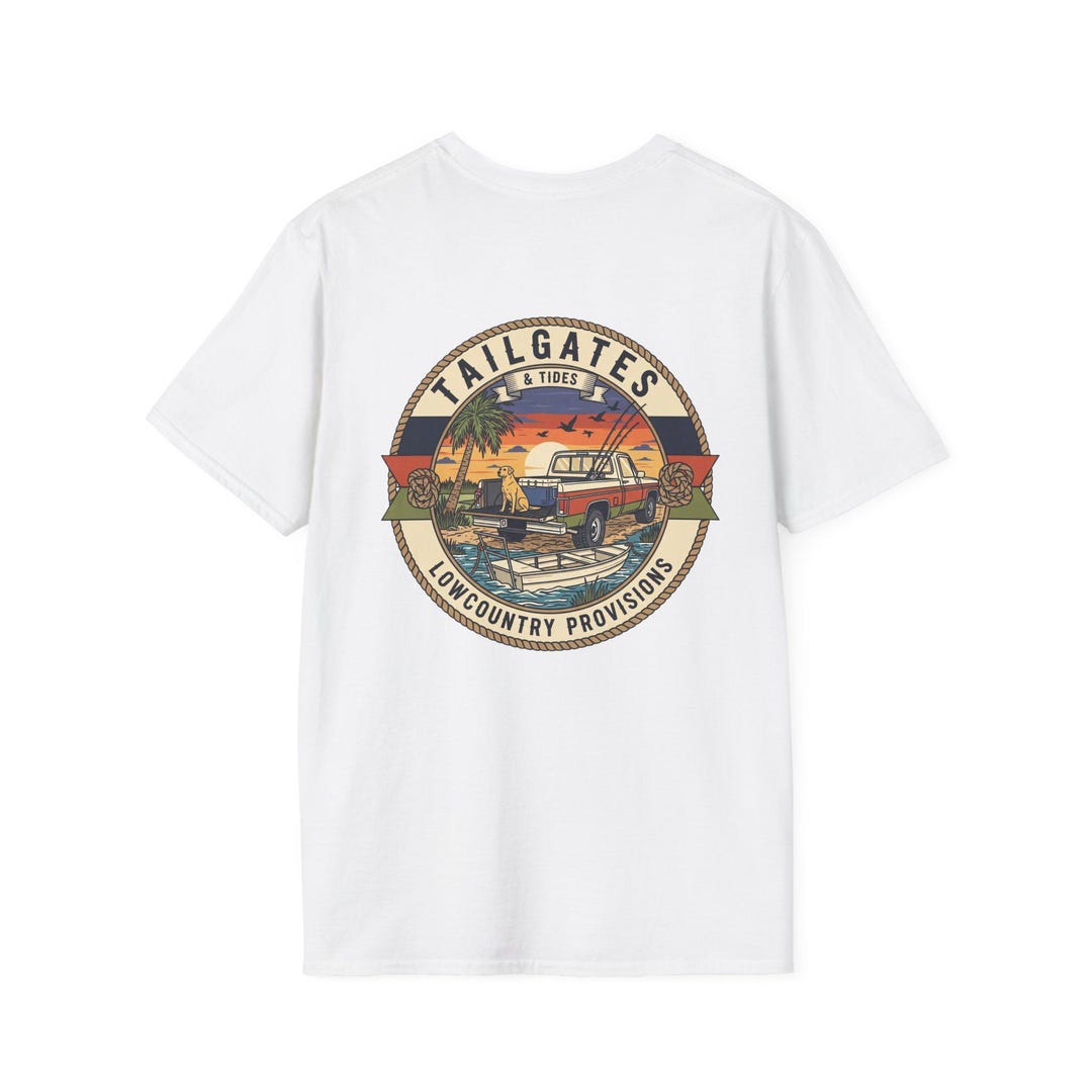 Lowcountry Truck & Skiff Graphic Tee | Southern Coastal Fishing - Etsy