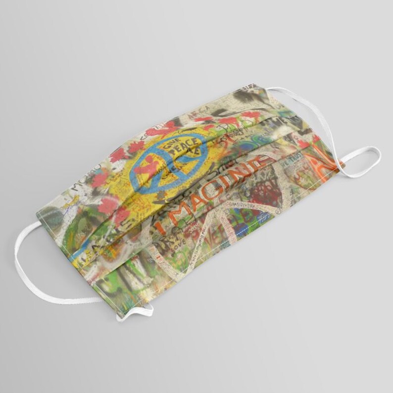 Peace Sign Face Mask John Lennon Imagine All You Need is Love - Etsy