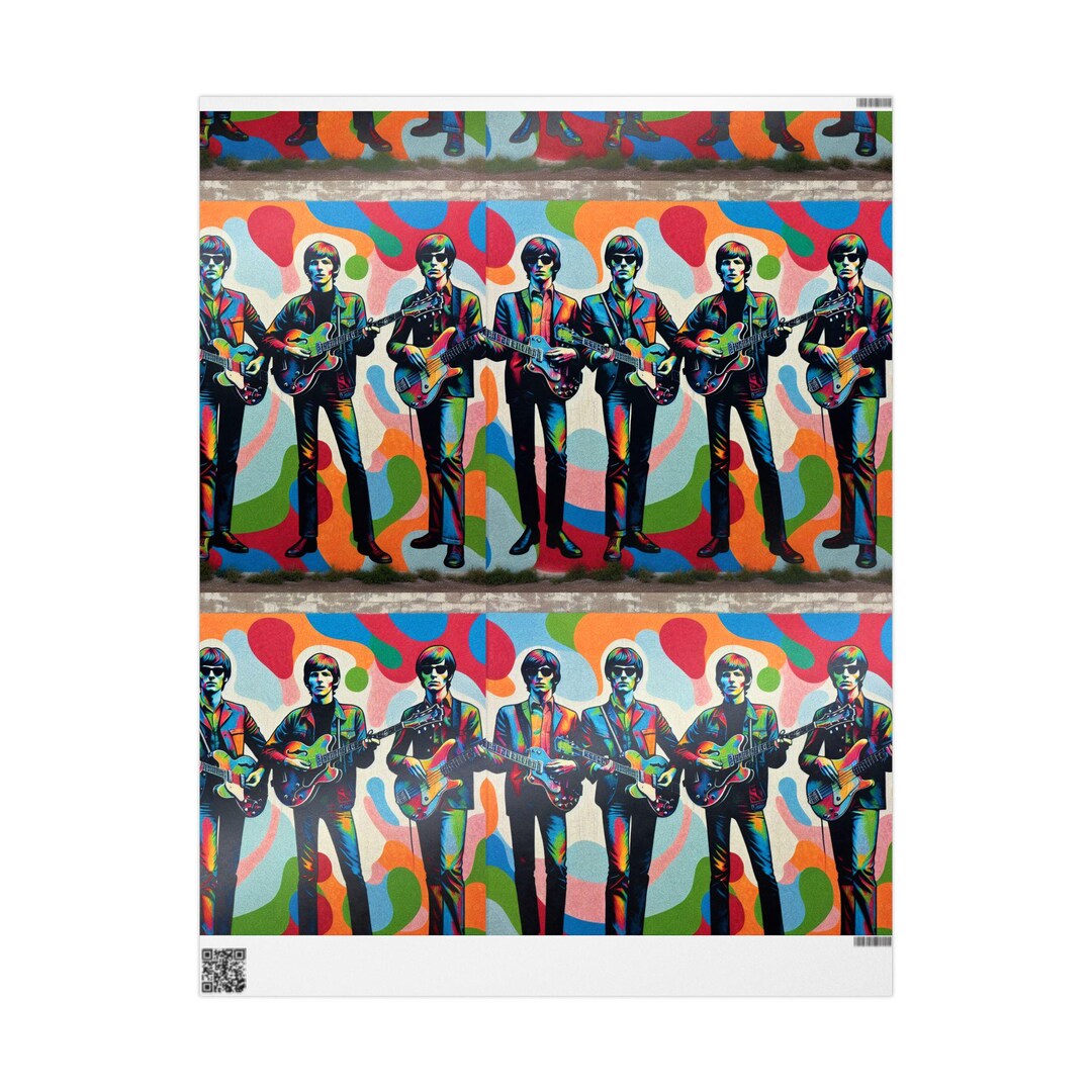 Rock'n'roll Wrapping Paper Beatles Inspired 1950s Vintage - Etsy