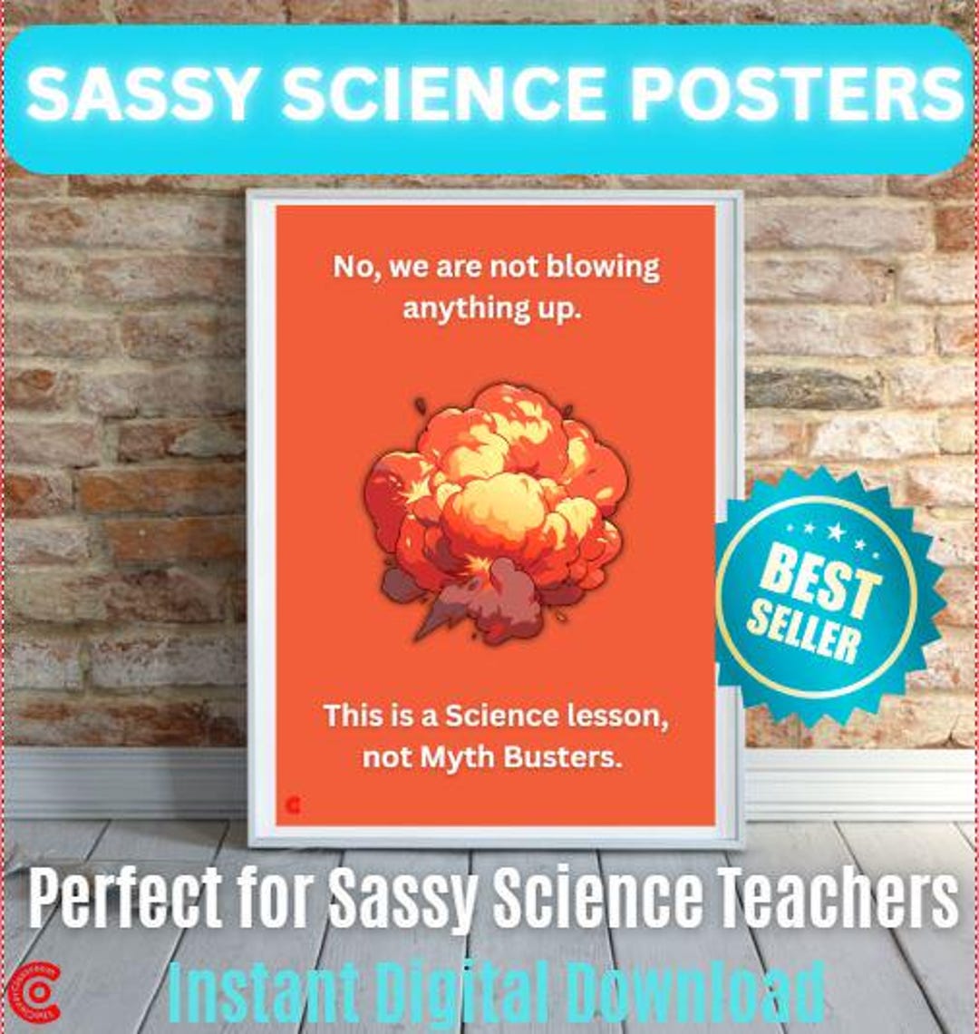 Funny Science Classroom Poster | Sarcastic Teacher Printable ...