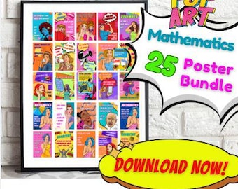 6 Funny Maths Posters Bundle 4 | Pop Art Style | KS3 KS4 Classroom ...