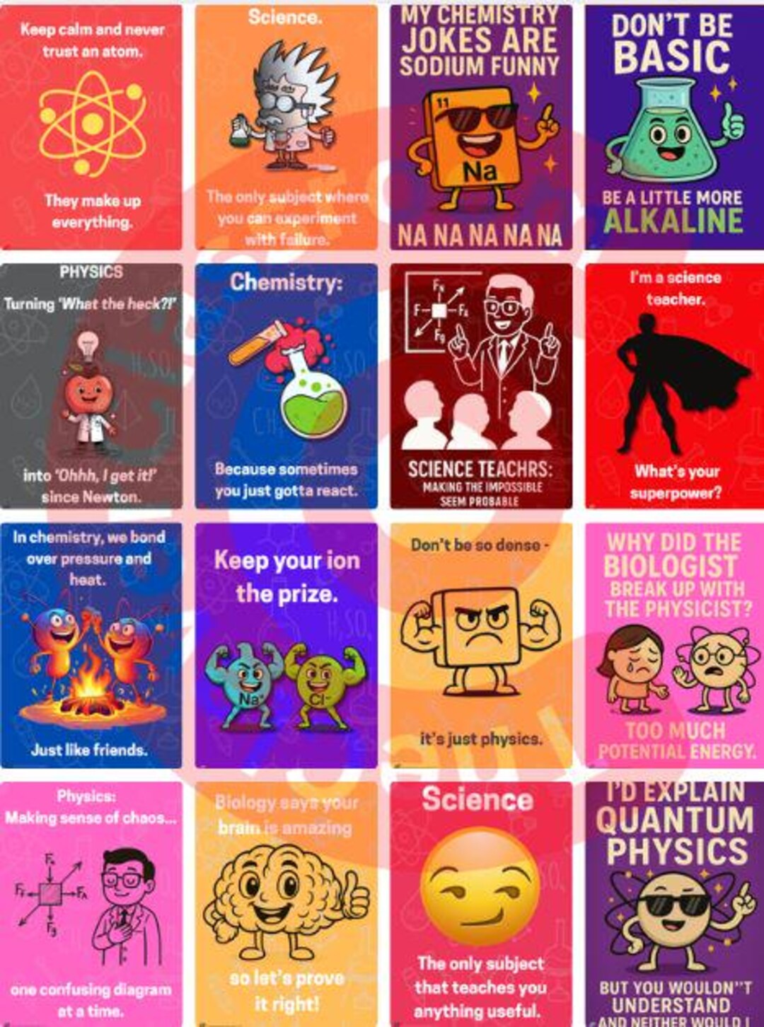 Funny and Sarcastic Secondary Science Classroom Posters – Bundle of 18 ...