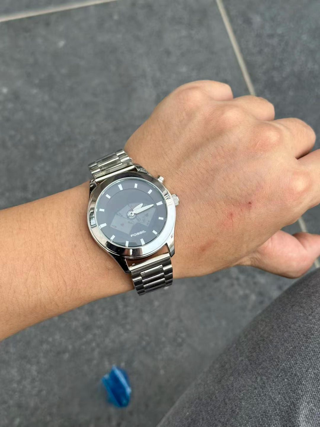 Black Dial Retro Women’s Watch in Fossil Style – Silver Stainless Steel ...