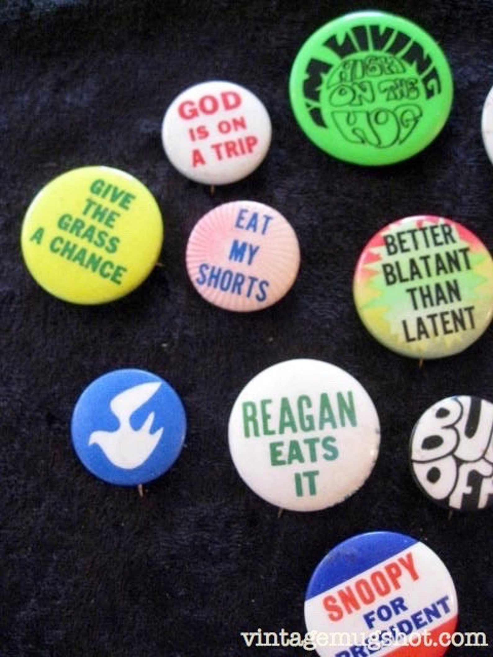 16 Hippie Free Love Era PINBACK BUTTONS Original Psychedelic - Etsy