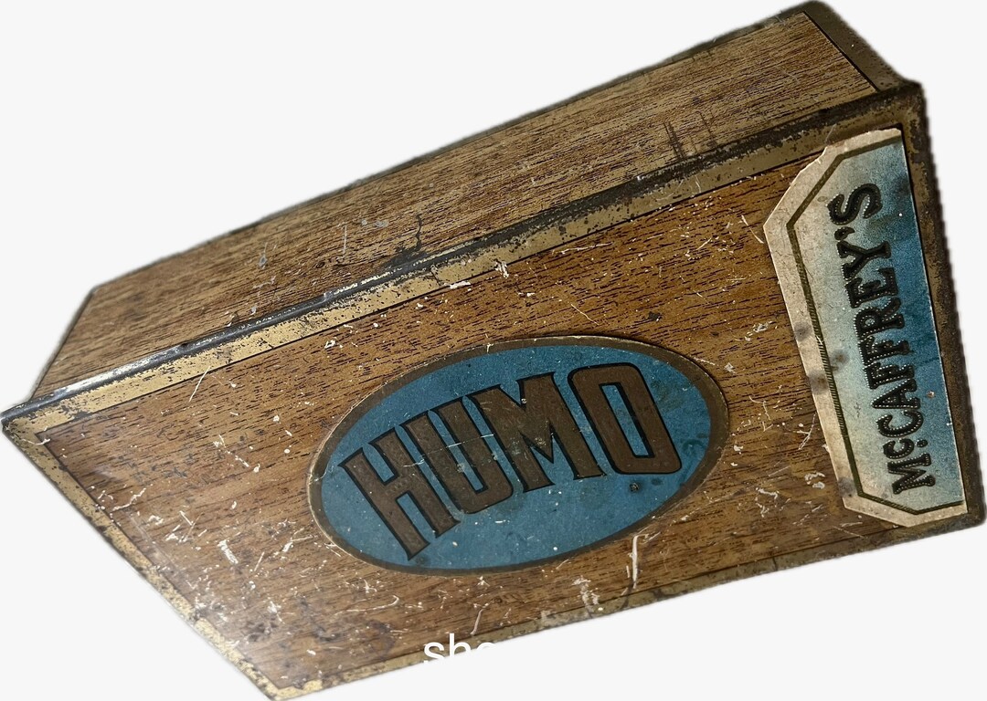 Vintage HUMO Mccaffrey's METAL Cigar Box Uncommon Vintage Humo Mild ...