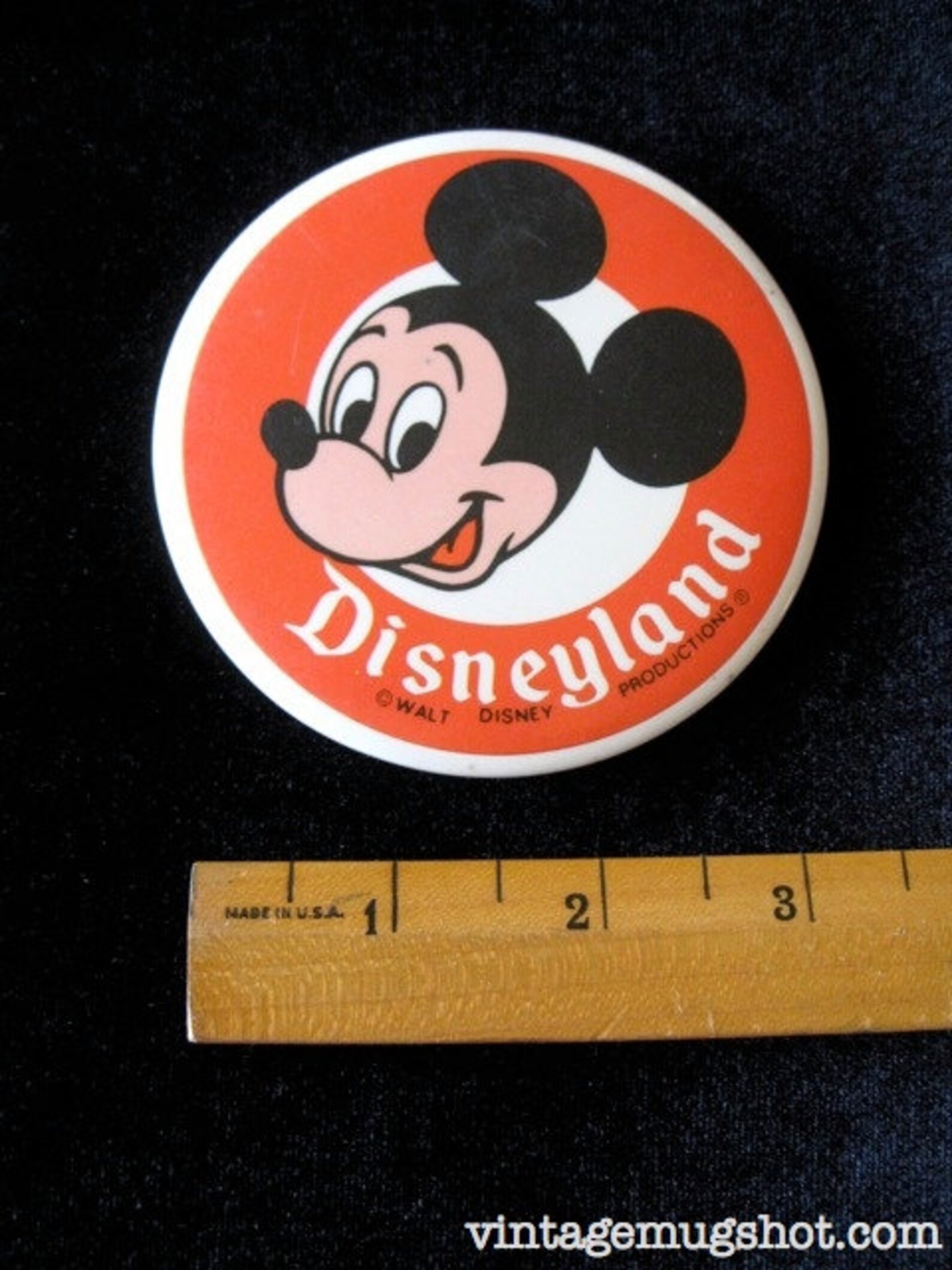 Mickey Mouse Pinback Button Orig. DISNEYLAND 3 1/2 - Etsy