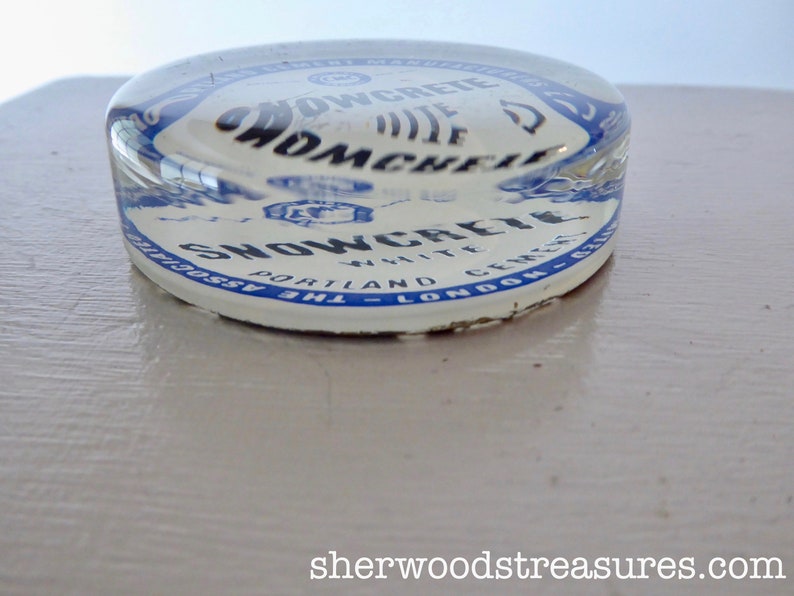 Portland Cement Snowcrete Glass Paperweight 2 5/8 Inches - Etsy