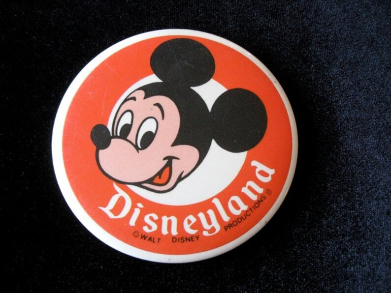 Mickey Mouse Pinback Button Orig. DISNEYLAND 3 1/2 - Etsy