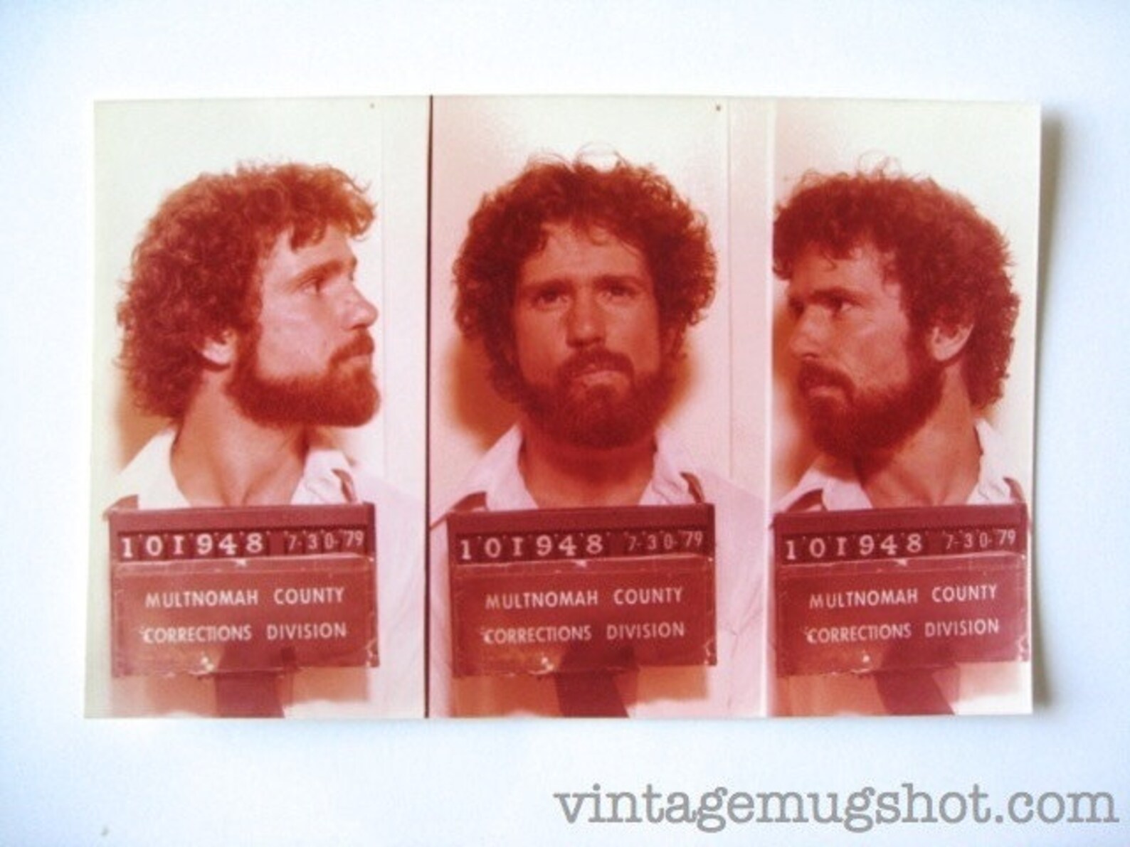 1979 Color Photo Mug Shot Portland Oregon Booking Photo - Etsy
