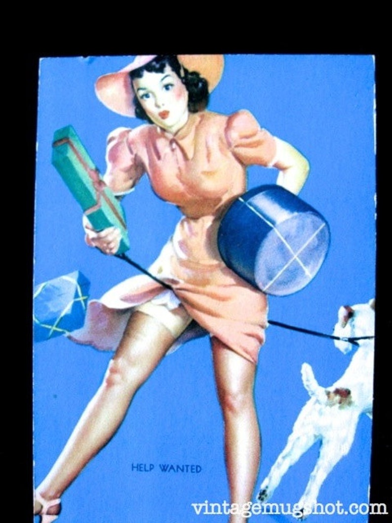 1940s Mutoscope Card Vintage Sexy Cheesecake Pin Up Help Etsy
