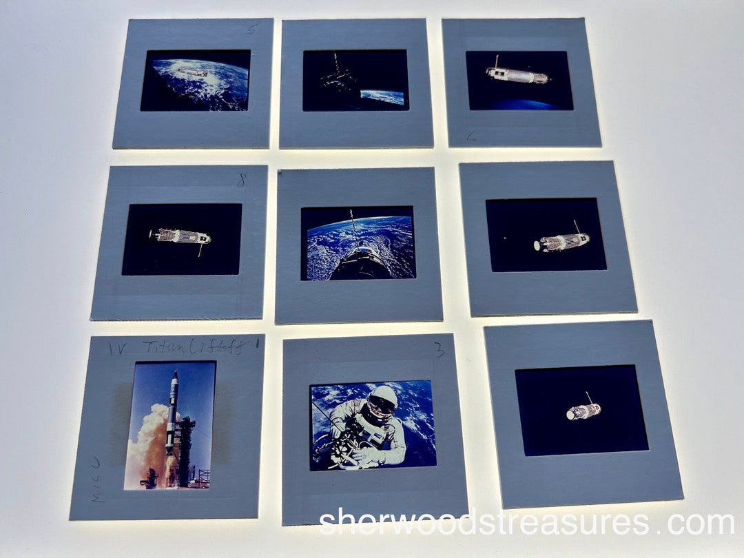 9 NASA Vintage Color Slides Slides Astronaut and Space Travel Earth ...