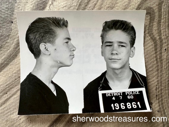 1960 MUG SHOT Detroit Police Department Jovial 21 Year Old | Etsy