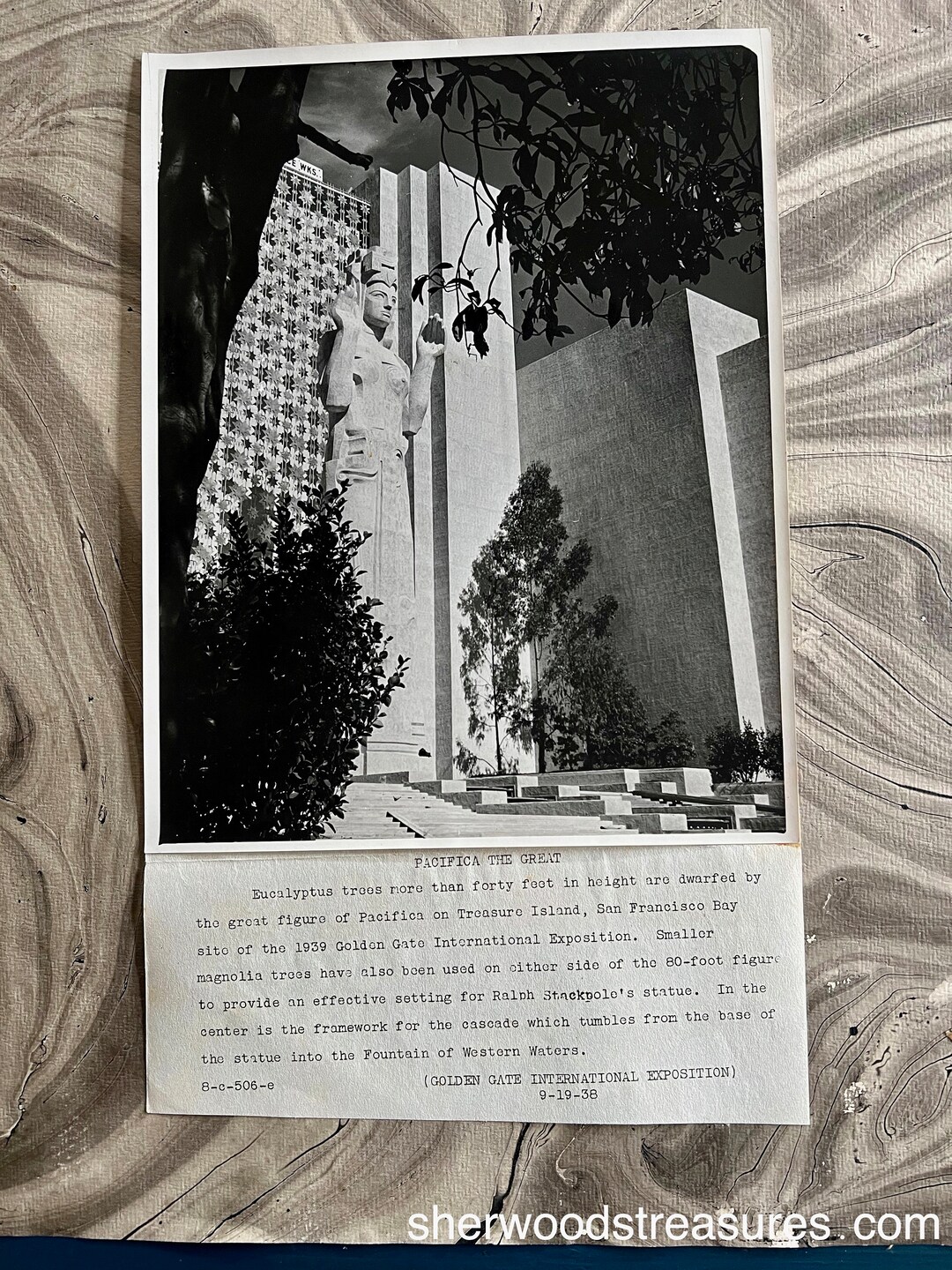 1939 Golden Gate International Fair Fountain Piece Photograph 8 X 10 ...