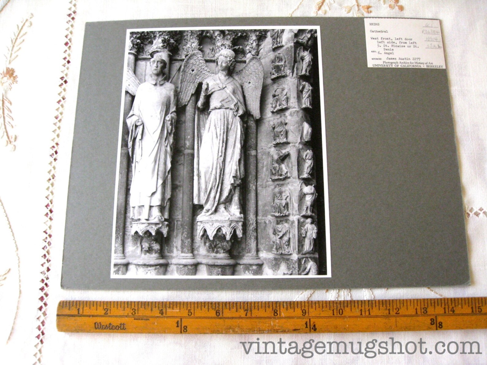 French REIMS France Basilica of St. Rems Original ANGEL - Etsy