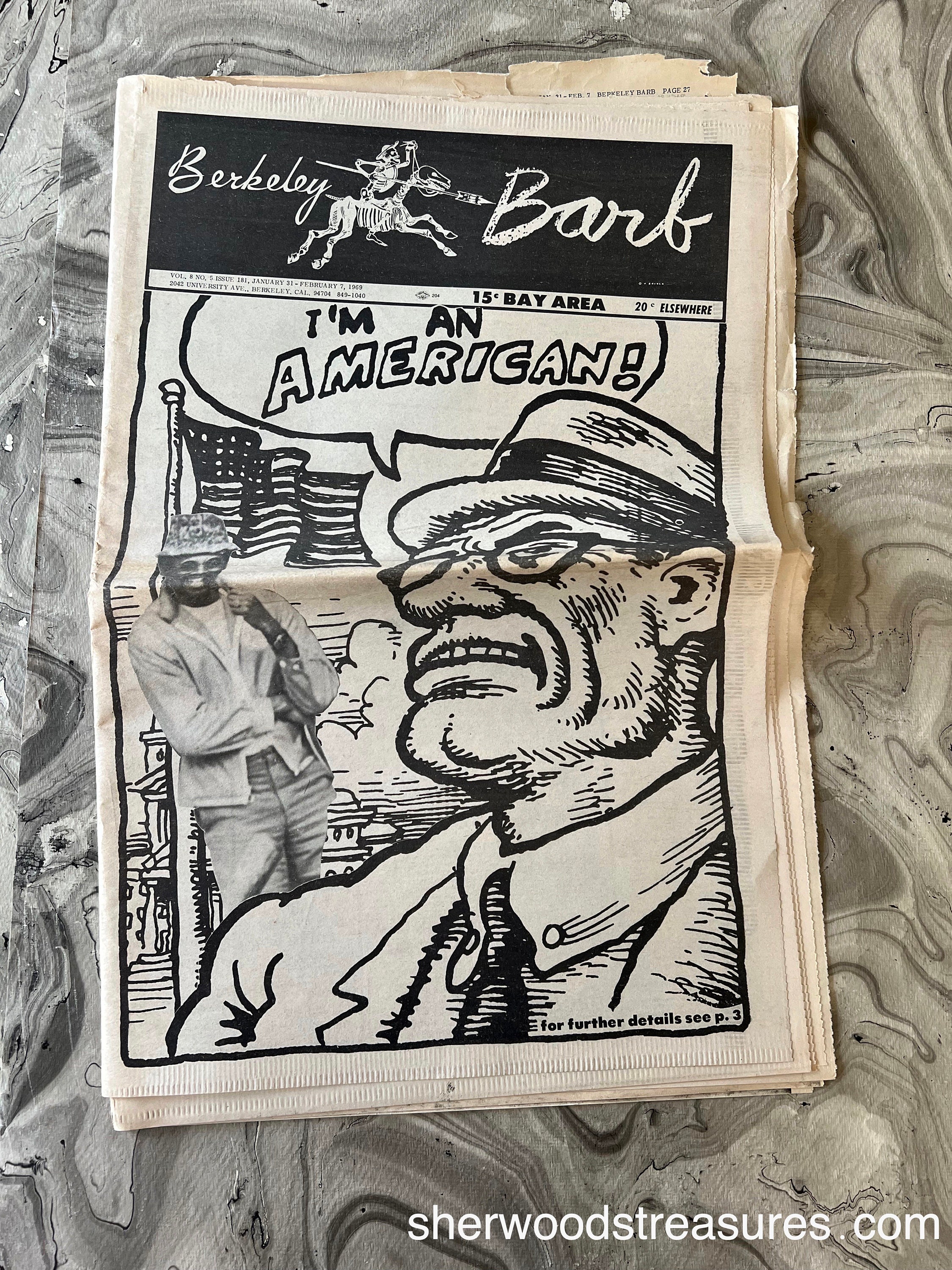 Berkeley Barb 1969 V 5 Issue 181 Underground Newspaper Protests Vietnam ...