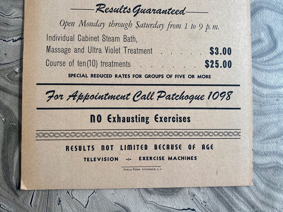 Vintage 1950s Mount Carmel Beach Health Club SIGN New York 11 - Etsy