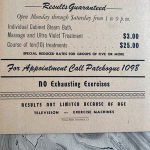 Vintage 1950s Mount Carmel Beach Health Club SIGN New York 11 1/4 X 17 ...