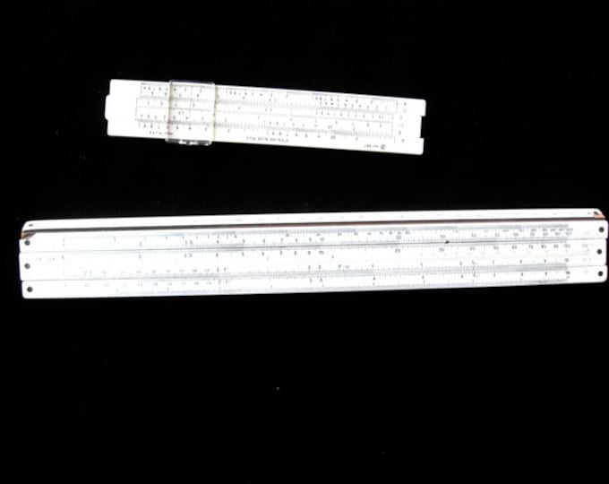 Vintage Slide Rules Ivory Plastic Sterling Brand German Albert Nestler ...