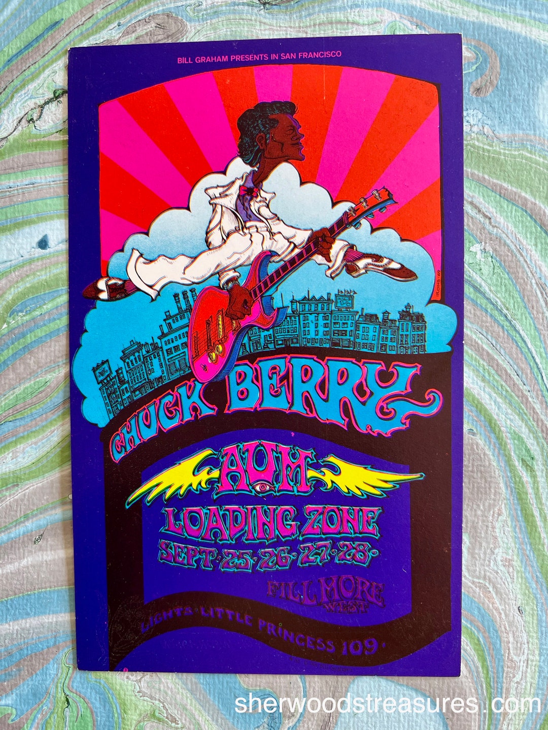 CHUCK BERRY Original Fillmore Concert Greg Irons BG 193 Chuck Berry Aum ...