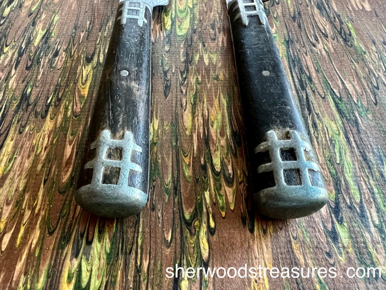 1800's Two Antique Cross Hatch Design Hand Forged Forks - Etsy