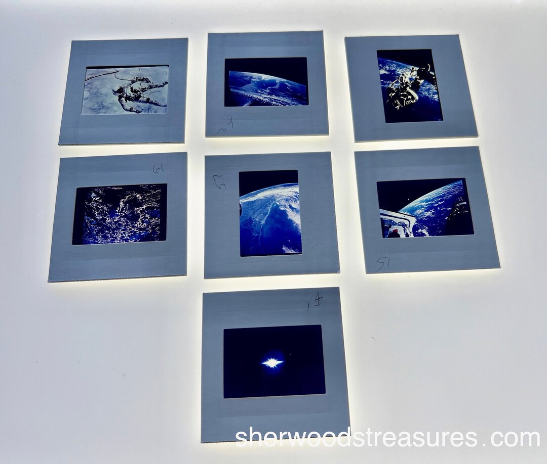 7 NASA Vintage Color Slides Slides Astronaut and Space Travel Earth ...
