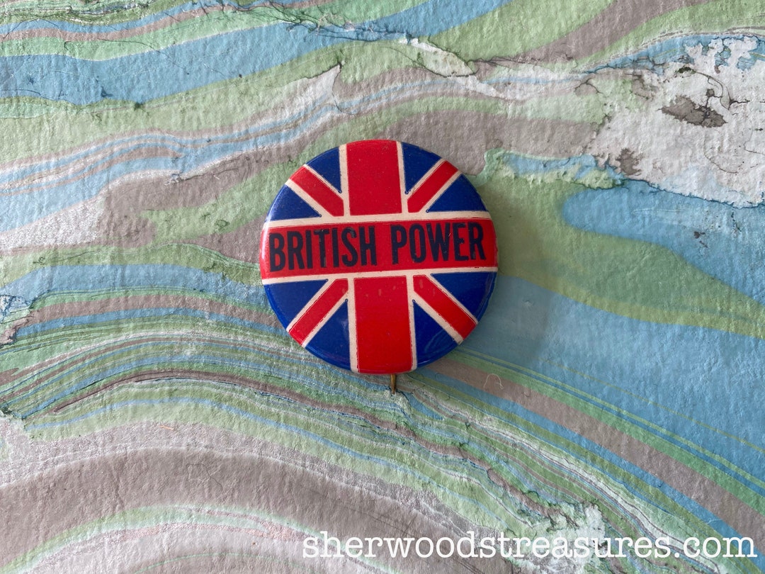 BRITISH POWER Hippie Button Psychedelic Free Love Era Haight Ashbury ...