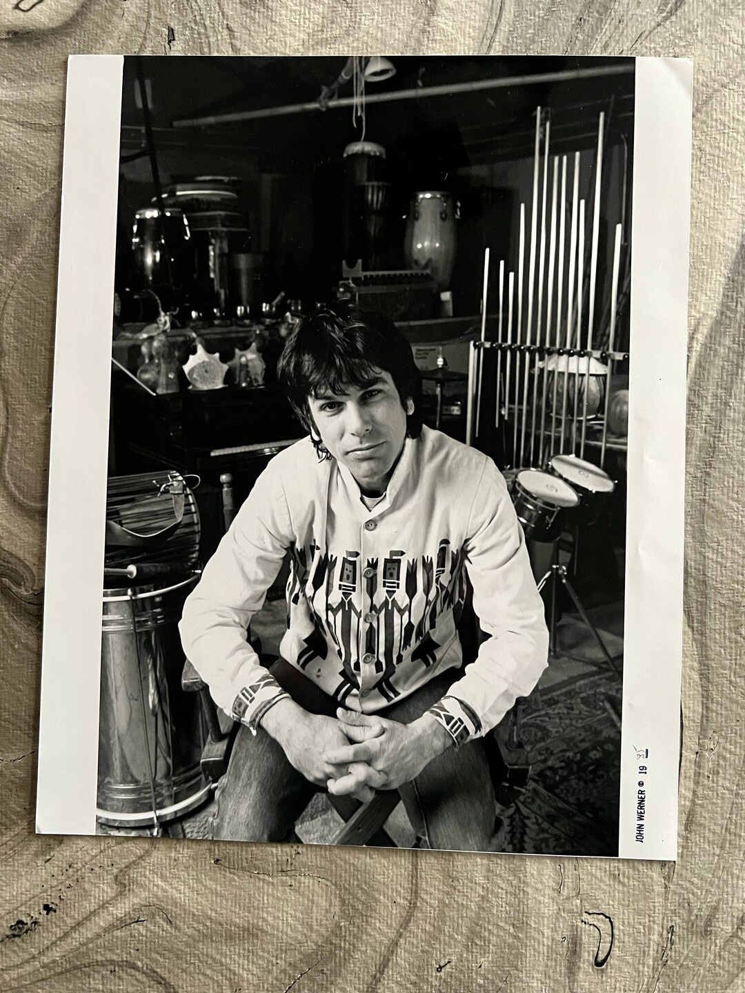 Mickey Hart With Drums VINTAGE 1985 Grateful Dead 8 X 10 Photograph ...