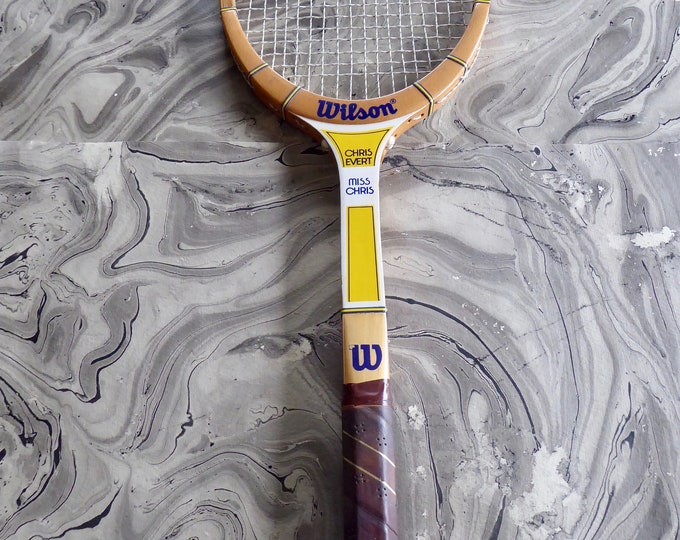 Vintage CHRIS EVERT miss Chris Wood Tennis Racquet - Etsy