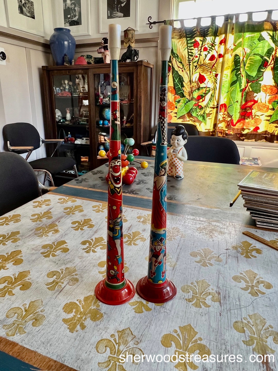 Two Large 17 Vintage US Metal Toy Company Tin Party - Etsy