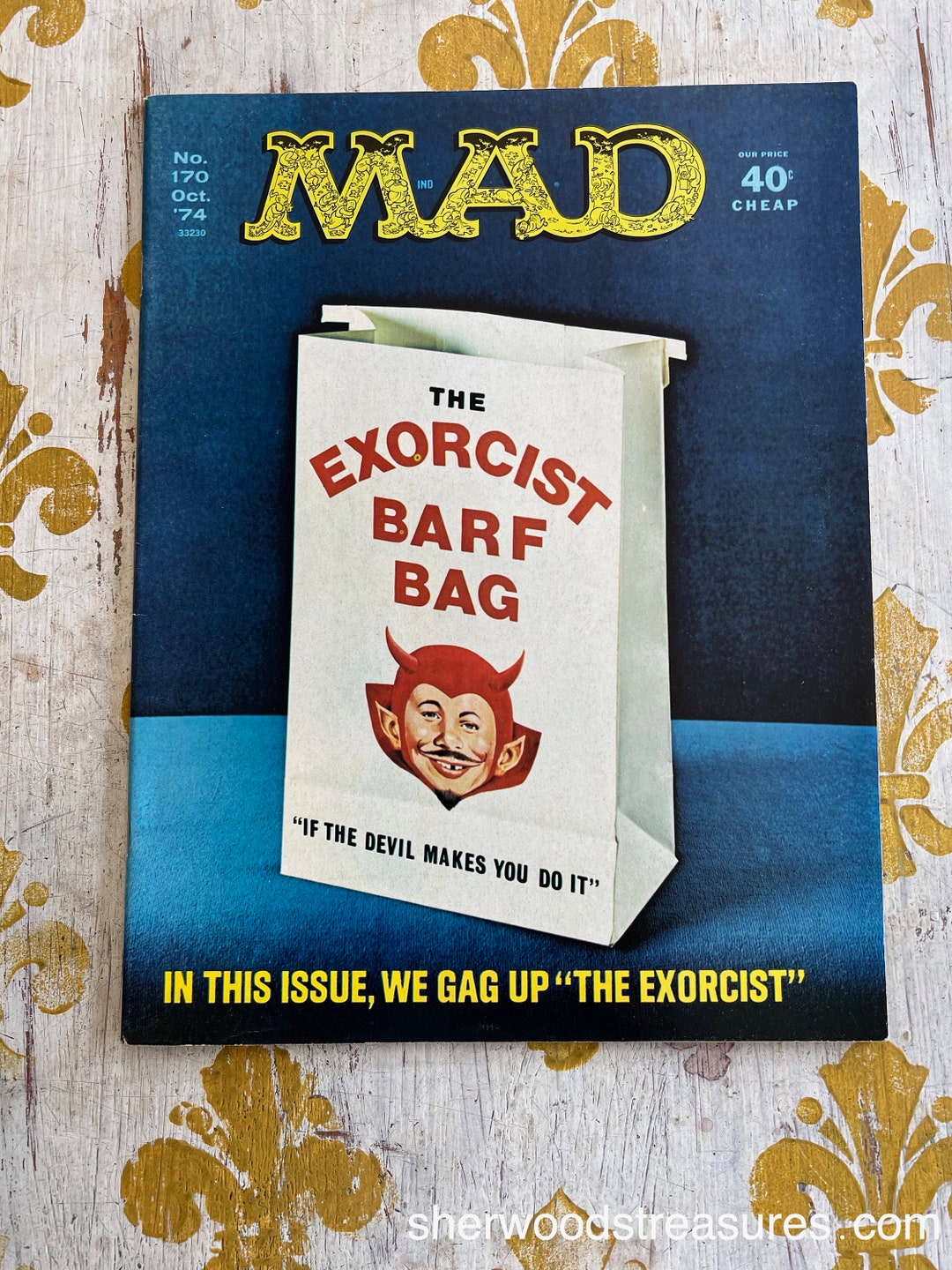 MAD Magazine EXORCIST Barf Bag Issue March 1974 No.170 Seventies Miss ...